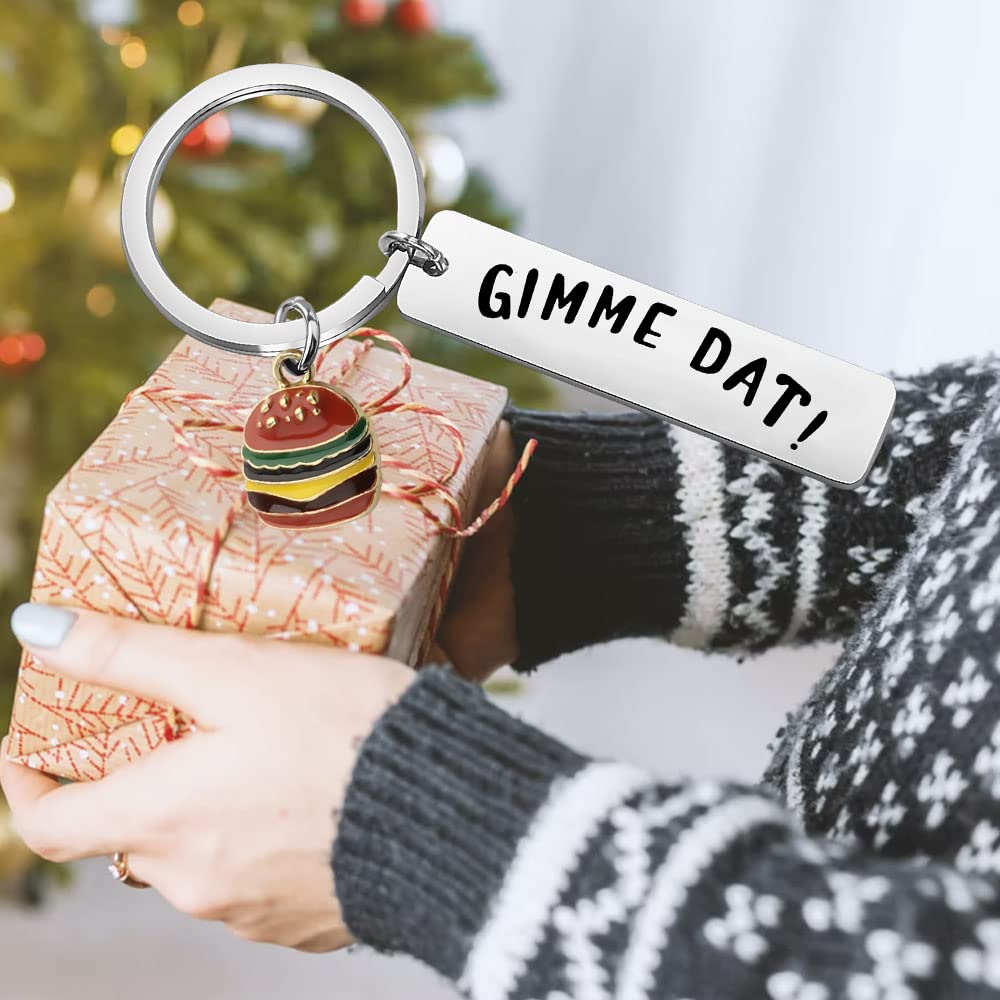 GIMME DAT ITYSL Gift Comedy TV Show Fans Gift Netflix Show Keychain Cheeseburger Jewelry (GIMME DAT)