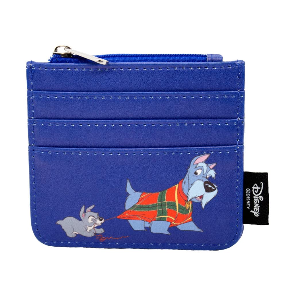 Disney Wallet, ID Zip Top, Lady and the Tramp Tonys Restaurant Blues, Vegan Leather