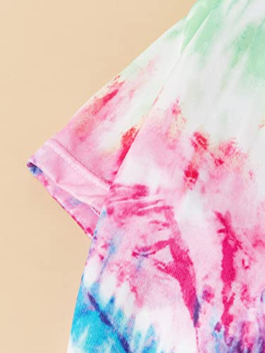 QWINEE Tie Dye Dog T Shirt Vest Dog Apparel Cat Clothes for Puppy Kitten Small Medium Large Dogs Multicolor Large
