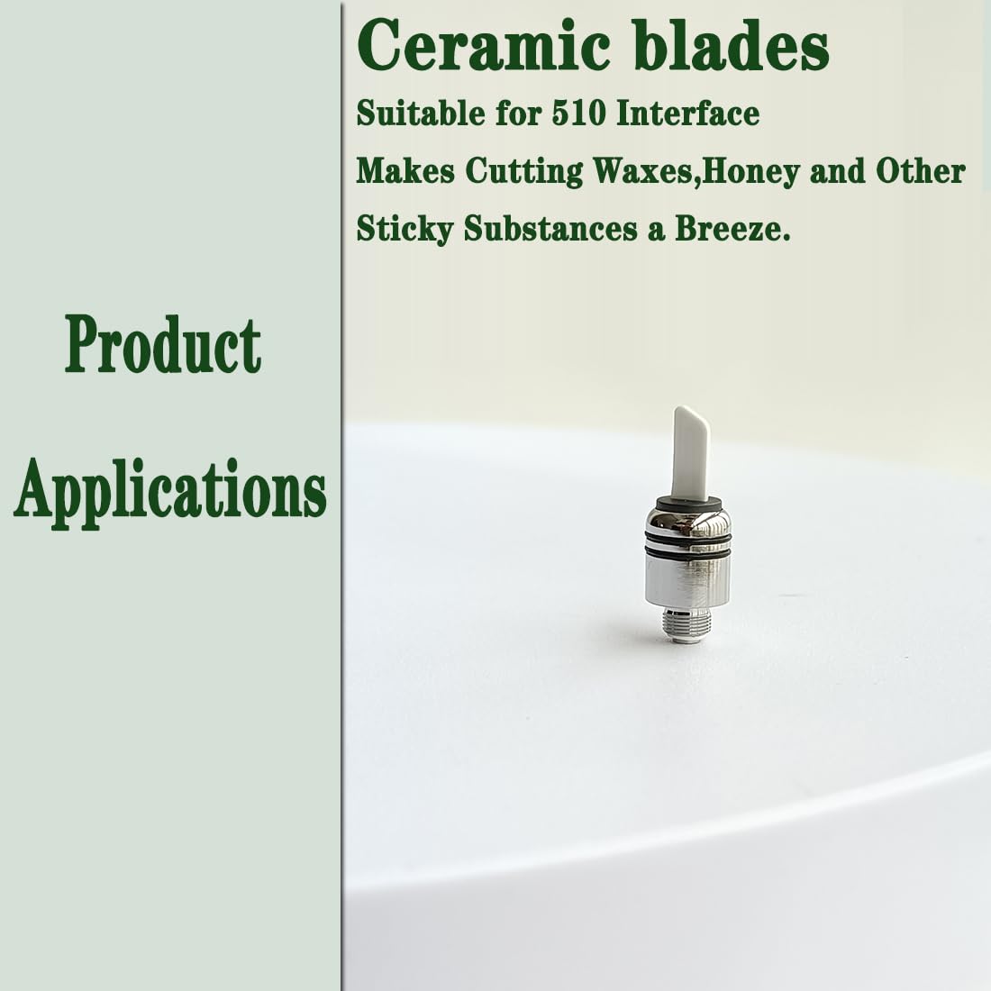 MengMain Ceramic Hot Knife Tip,Heating Multi-Tool Ceramic Knife Tip for Slicing Wax or Viscous oil etc (2-White)