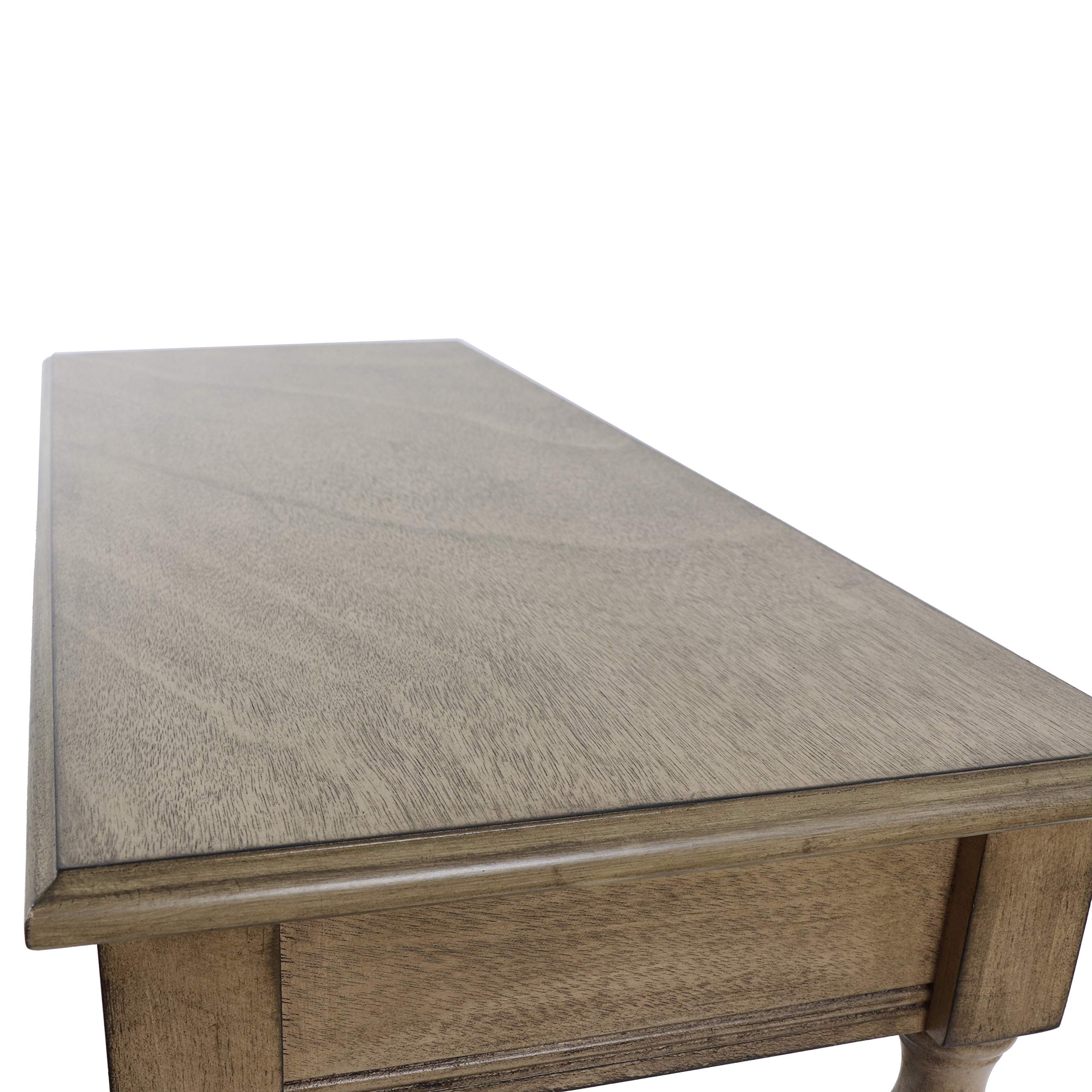 Decor Therapy Simplify Wood Storage Shelf Console Table, 11.8 in x 28.25 in x 28.25 in, Sahara