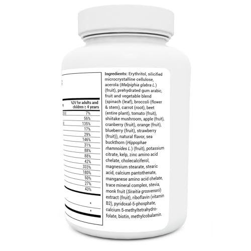 Dr. Berg Kids Chewable Multivitamins (NOT Sweetened w/Sugar) - Daily Multivitamin for Kids That includes 20 Vital Nutrients & A Trace Mineral Complex - Mixed Berry Chewable Vitamins for Kids