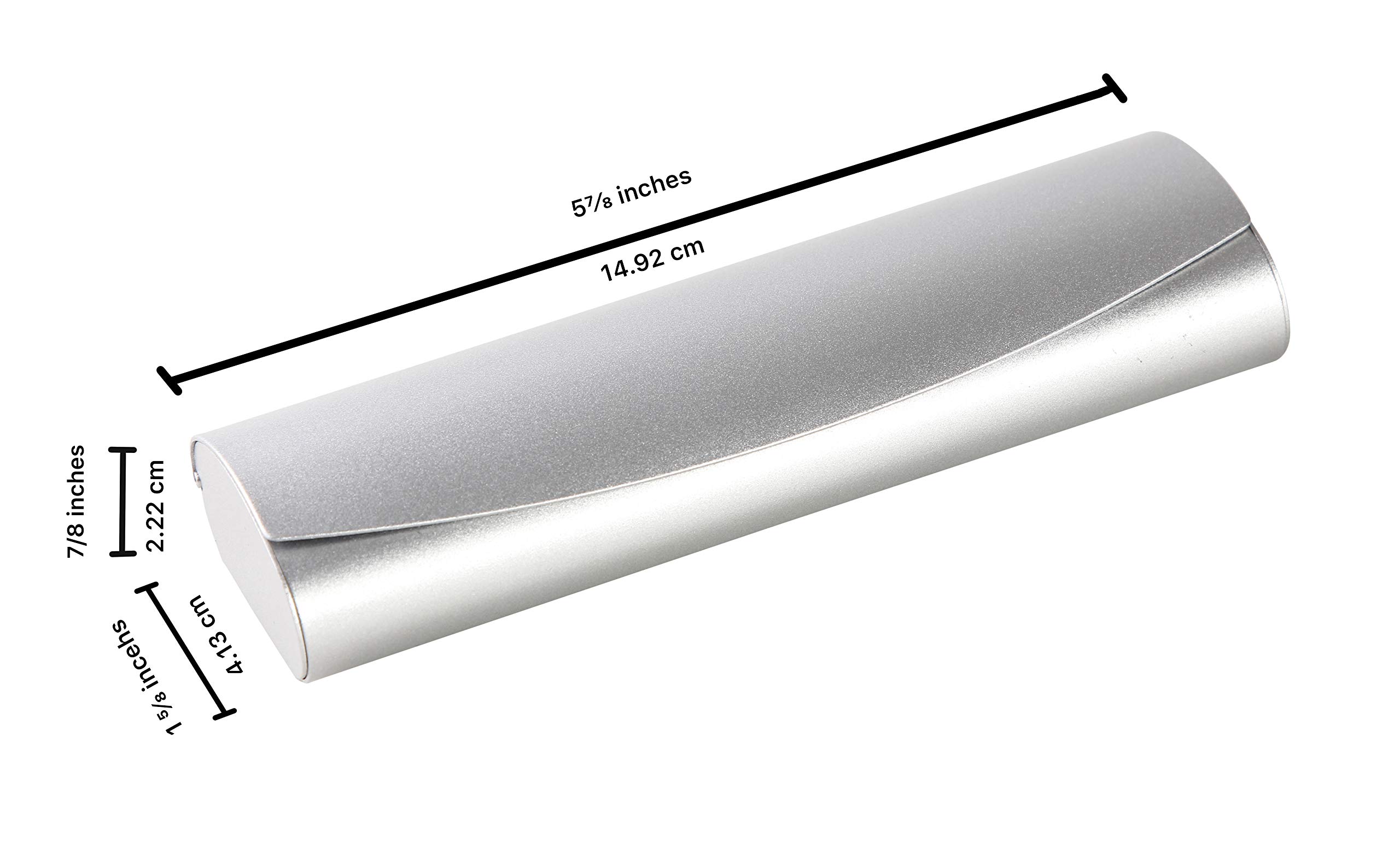 Ear Mitts Aluminum Eyeglass Case For Small Frames In Silver