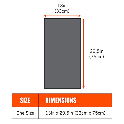Ergodyne Chill Its 6602 Cooling Towel, Long Lasting Cooling Relief Orange 29.50" x 13.00"