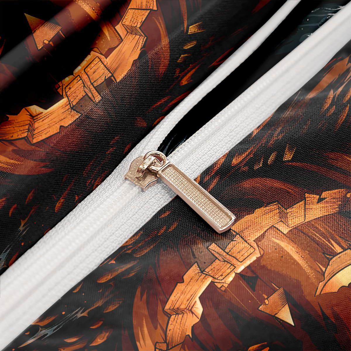 Menkala Halloween Chic Full Bedding Set Jack-O'-Lantern Duvet Pumpkin Lantern Comforter All Season Black Bats Animal Breathable Bedding Breathable Twinkling White Spider Silk Bat Bed Set Kid