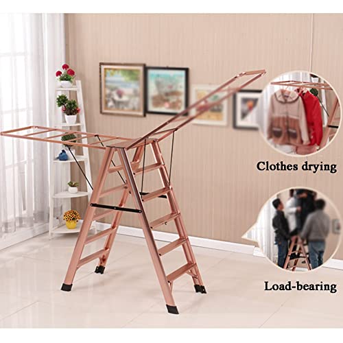 GRRICEPL Aluminum Alloy Clothes Drying Hanger Collapsible Clothes Drying Rack, Indoor Balcony Home Baby Clothes Drying Quilt Hanger for Easy Storage, No Assembly Needed (Color : B-50X15X80CM)