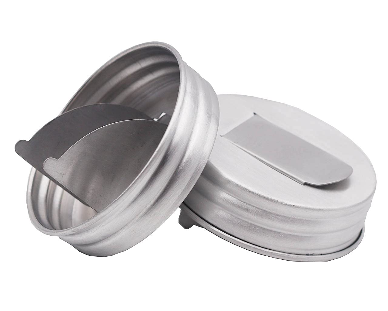 Grain Dispenser Pouring Lids by Mason Jar Lifestyle (2 Pack, Regular Mouth)