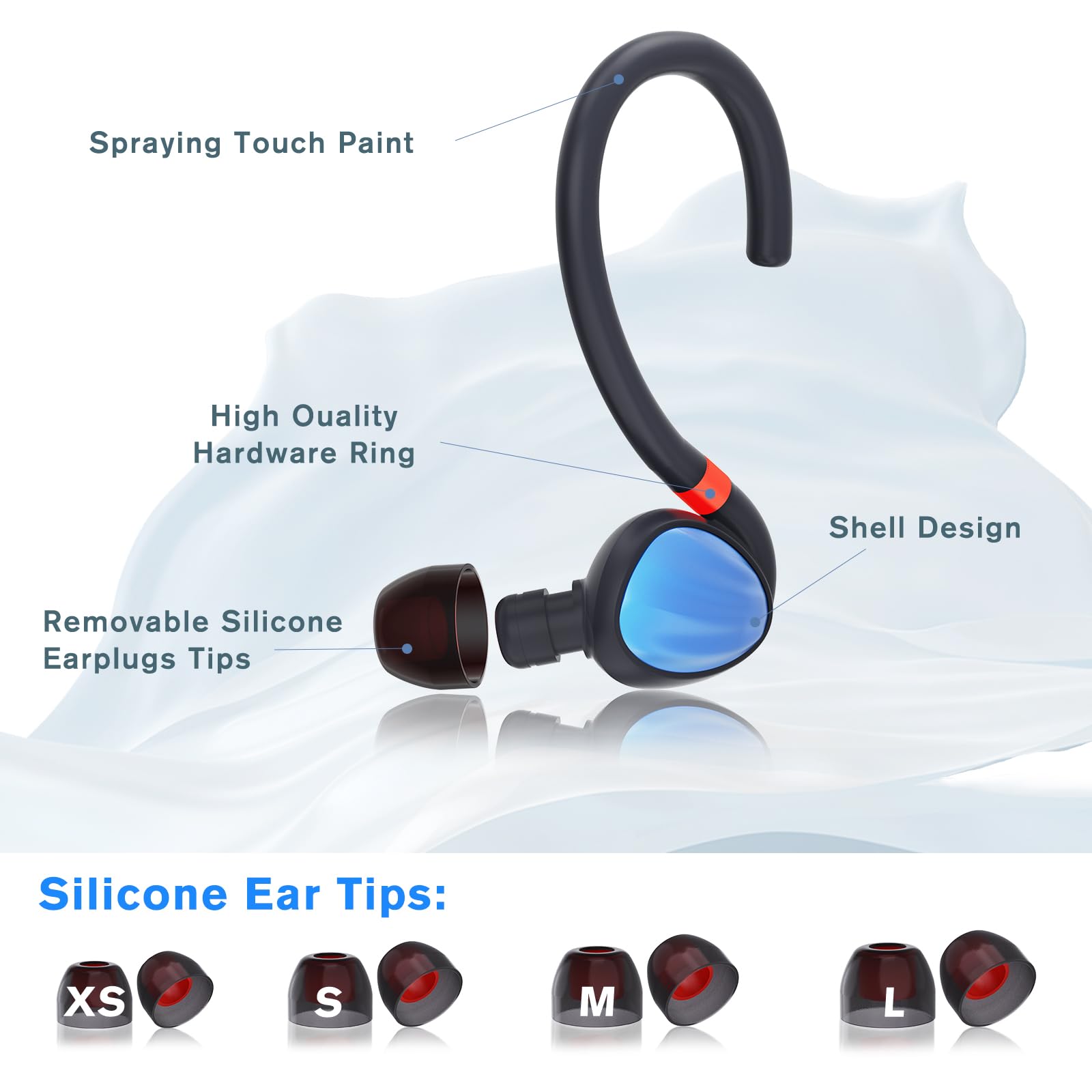 Ear Plugs for Noise Reduction, Soft Silicone Earplugs for Sleeping, Focus, Work & Hearing Protection - Romantic Design with Swan Shape, Reusable and Washable Ear Plugs with Portable Case