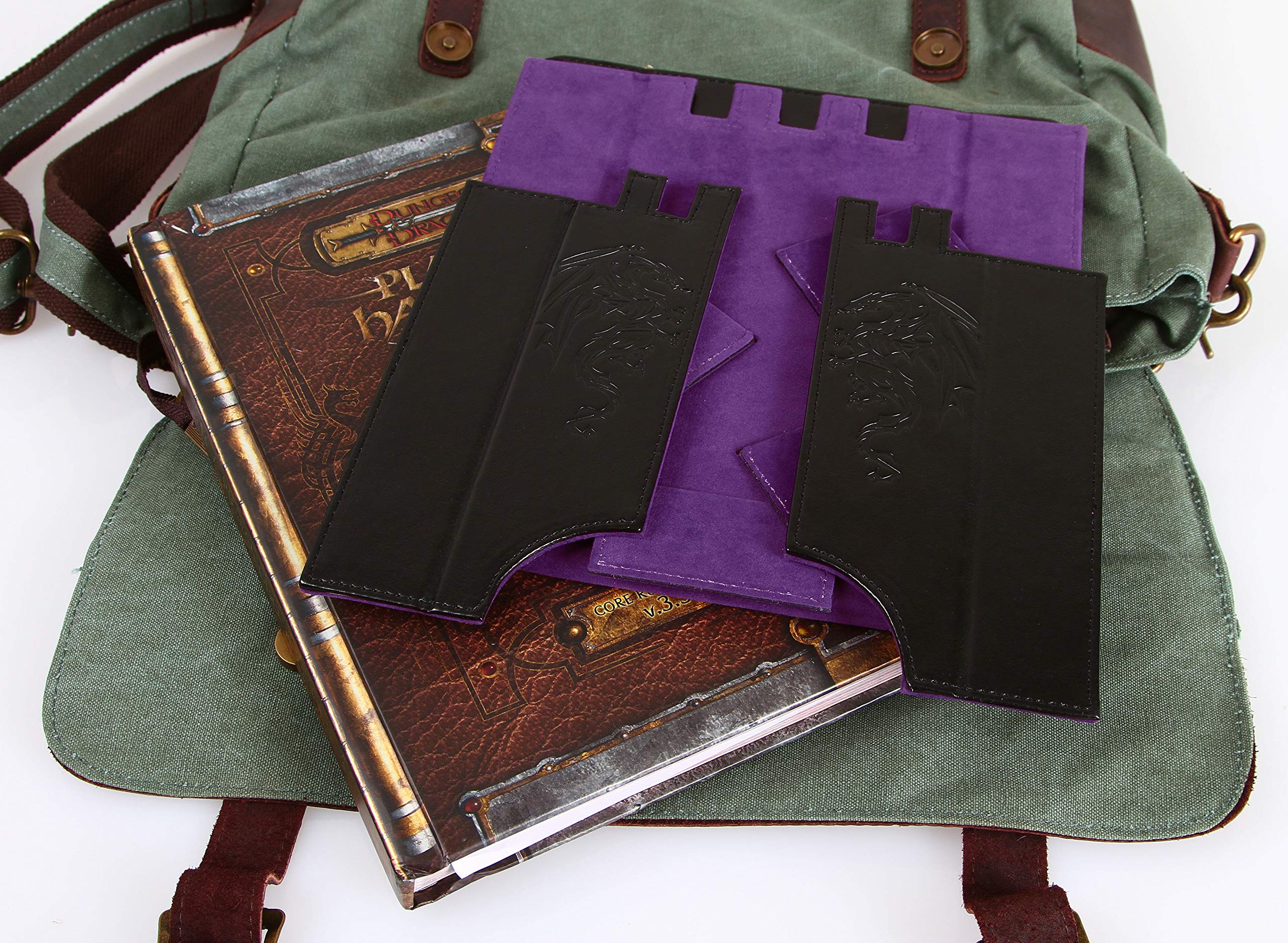 Forged Dice Co. Draco Castle Foldable Dice Tray and Dice Tower - Foldable DND Dice Tray and Dice Rolling Tray Tower - Perfect for Dungeons and Dragons RPG and Tabletop Gaming - Purple