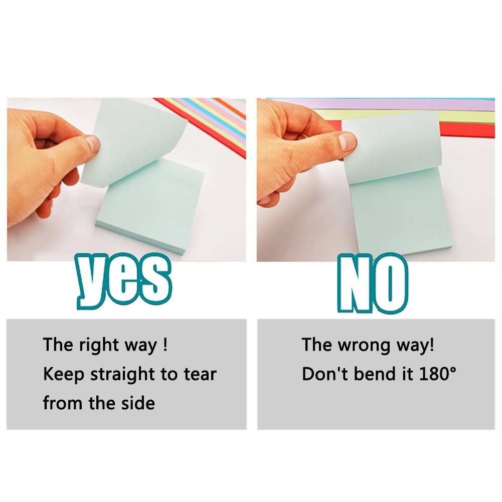 Early Buy Sticky Notes 3x3 Self-Stick Notes 6 Pastel Color 12 Pads, 100 Sheets/Pad