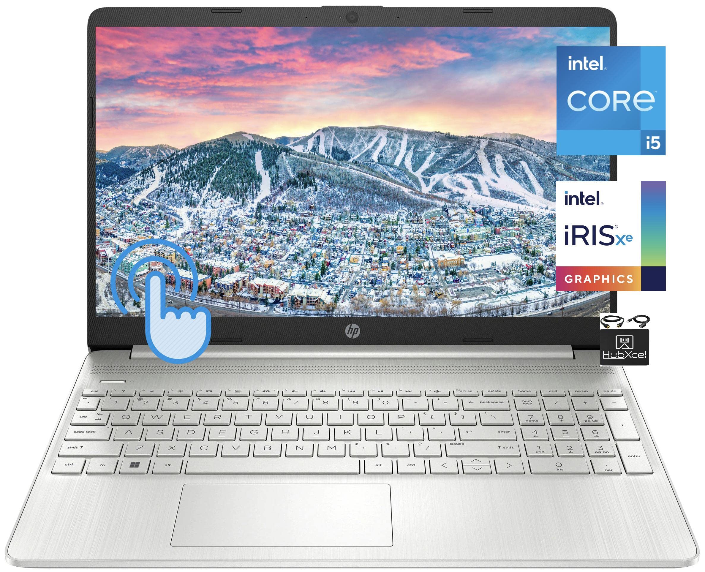HP 2023 Pavilion 15.6’’ HD Touchscreen Laptop, Quad Core Intel i5-1135G7 (Upto 4.1GHz), Iris Xe Graphics, 32GB RAM, 1TB SSD, HD Webcam, Bluetooth, WiFi 6, Long Hour Battery, Win 11+HubxcelAccessory