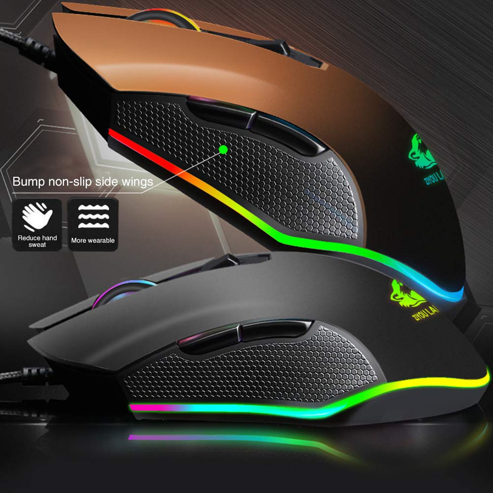 Ergonomic One-Handed Wired Mouse Gaming Keyboard Set for Mobile Phone - LED Backlight Glow Single Hand Mechanical Feeling Keyboard