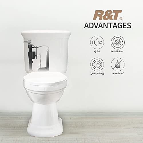 R&T Toilet Fill Valve, Anti Siphon Toilet Tank Replacement Kit, Universal Easy Install Toilet Parts Inside Tank