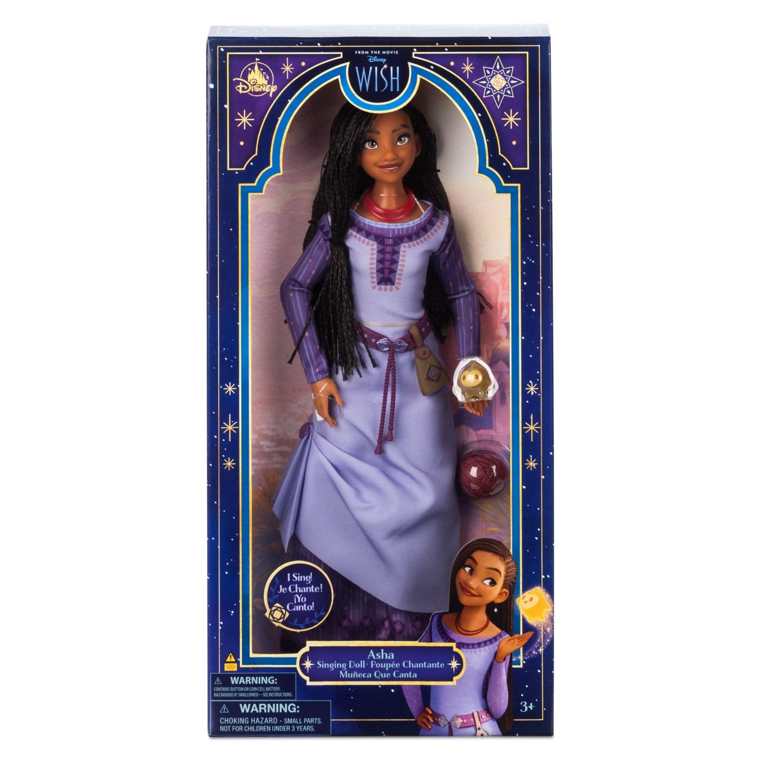 Disney Store Official Asha Singing Doll β Wish - 11 inch - Mesmerizing Melodies with Authentic Look - Interactive Music Play - Ideal Gift for Music Lovers & Collectors