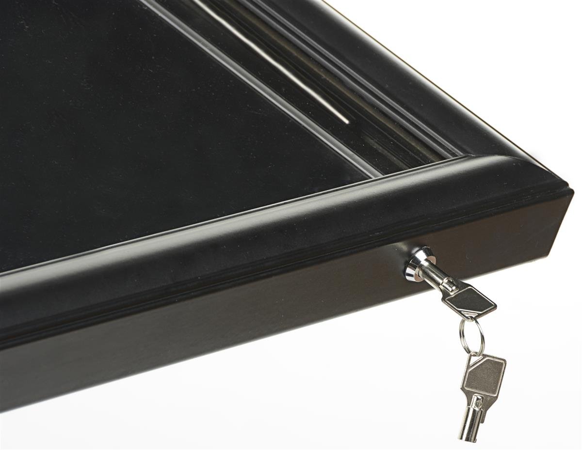 Displays2go Magnetic Menu Display Stand, Waterproof, UV Inhibitor Lens, Wheels, Black (ODMAG598BK)