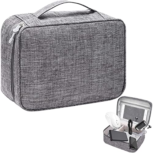 ENGFYADSY Electronics Organizer,Travel Cable Organizer, for Meta Quest 2 VR, iPad Mini, Kindle, Hard Drives, Cables, Chargers, Electronic Accessories Bag