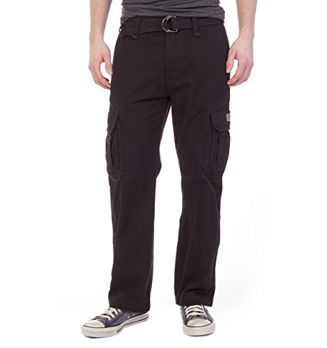 UNIONBAY mens Survivor Iv Relaxed Fit Cargo - Reg and Big Tall Sizes Casual Pants, Black, 54W x 30L US