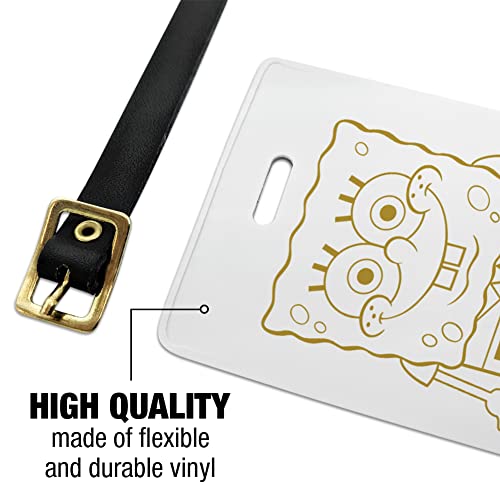 Spongebob Full Front Luggage ID Tags Suitcase Carry-On Cards - Set of 2