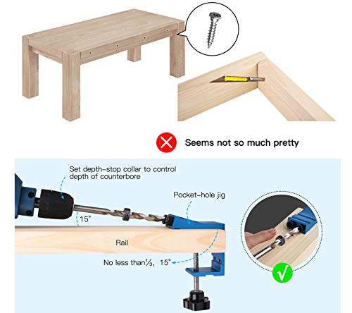 Pocket Hole Jig Kit Dowel Drill Joinery Screw Kit Carpenters Wood Woodwork Guides Joint Angle Tool Carpentry Locator