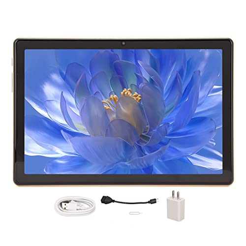 LBEC 10.1 Inch Tablet, Tablet 2.4G 5G WiFi 100240V 1960x1080 IPS for Travel for Home (Yellow)