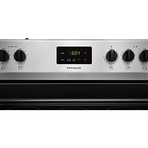 Frigidaire FCRE3052AS 30" Freestanding Electric Range with 5.3 cu. ft. Capacity Quick Boil Store-More Storage Drawer and SpaceWise Expandable Elements in Stainless Steel