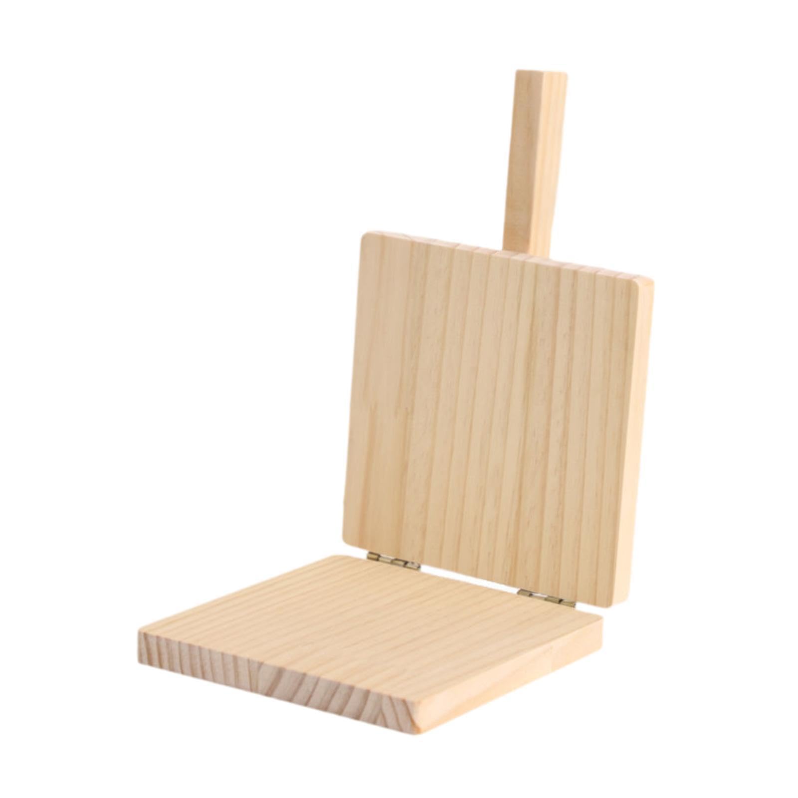 IEUDNS Dough Presser Dough Pressing Tool, Wooden Wooden Tortilla Press Maker, Manual Dumpling Wrapper Presser Kitchen Gadgets, Beige