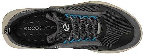 ECCO Men's Biom 2.1 Cross Mountain Waterproof Low Trail Running Shoe, Magnet/Magnet/Black, 8-8.5