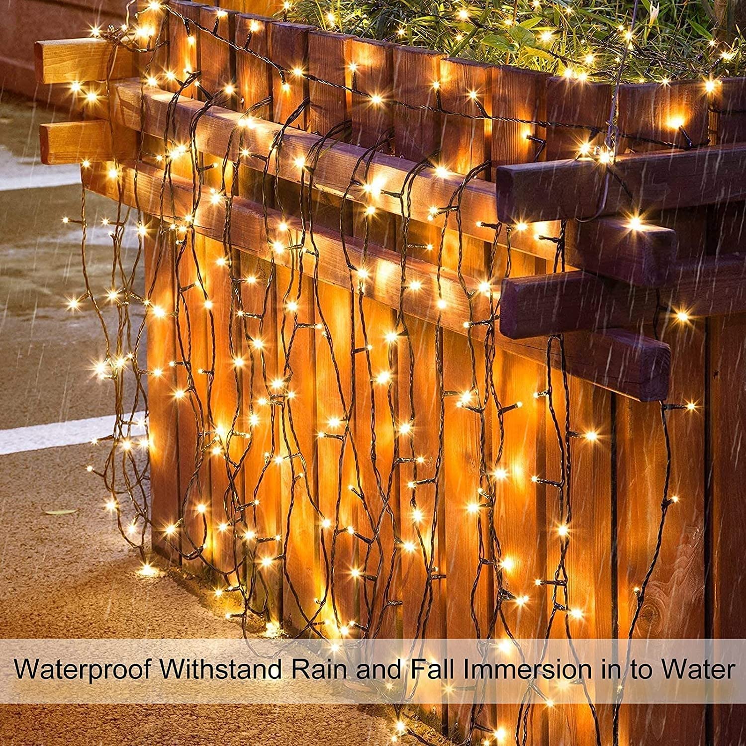 echosari Solar Curtain Icicle Lights 6.6×6.6ft 200 LED 8 Modes Solar Powered LED Window Curtain String Lights for Wedding Garden, Patio, Home, Party Backdrop Outdoor Wall Decoration (Warm White)