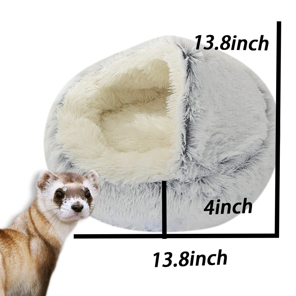 Ferret Bed Cave and Hideouts,Ferret Hideaway Bed Accessories for Cage Ferret Beds and Hideouts (Gray)