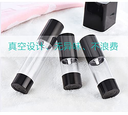 Ergonflow 3Pcs/lot 15ML 30ML 50ML Empty Black Airless Lotion Cream Pump Plastic Container Cosmetic Bottle Dispenser Travel Refillable Containers