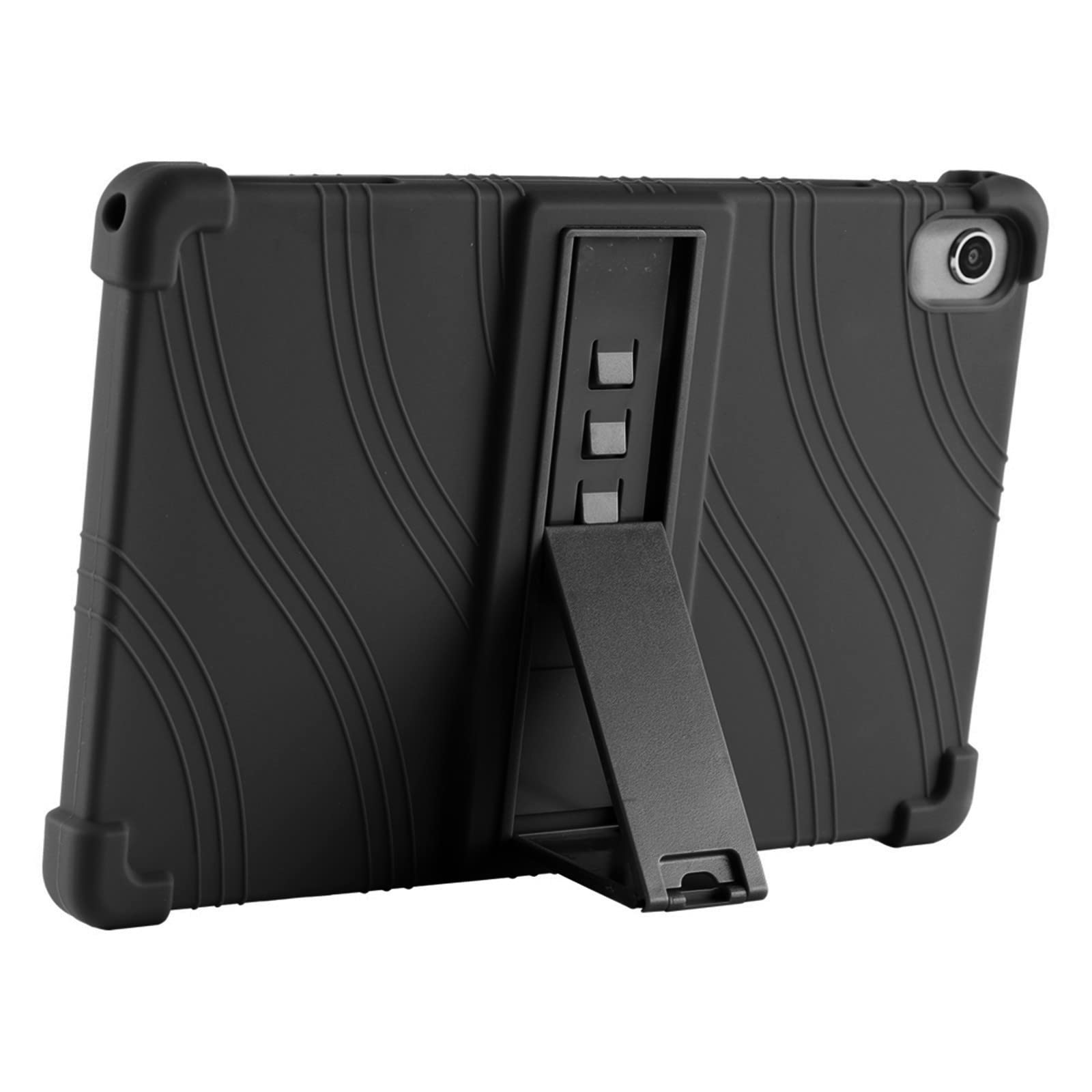HminSen Case for TECLAST T40 Plus / T40 Pro 10.4 inch Android 11 Tablet, Kids Friendly Soft Silicone Stand Protective Cover (Black)