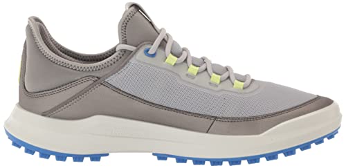 ECCO Men's Core Mesh Golf Shoe, Concrete/Sunny Lime, 11-11.5
