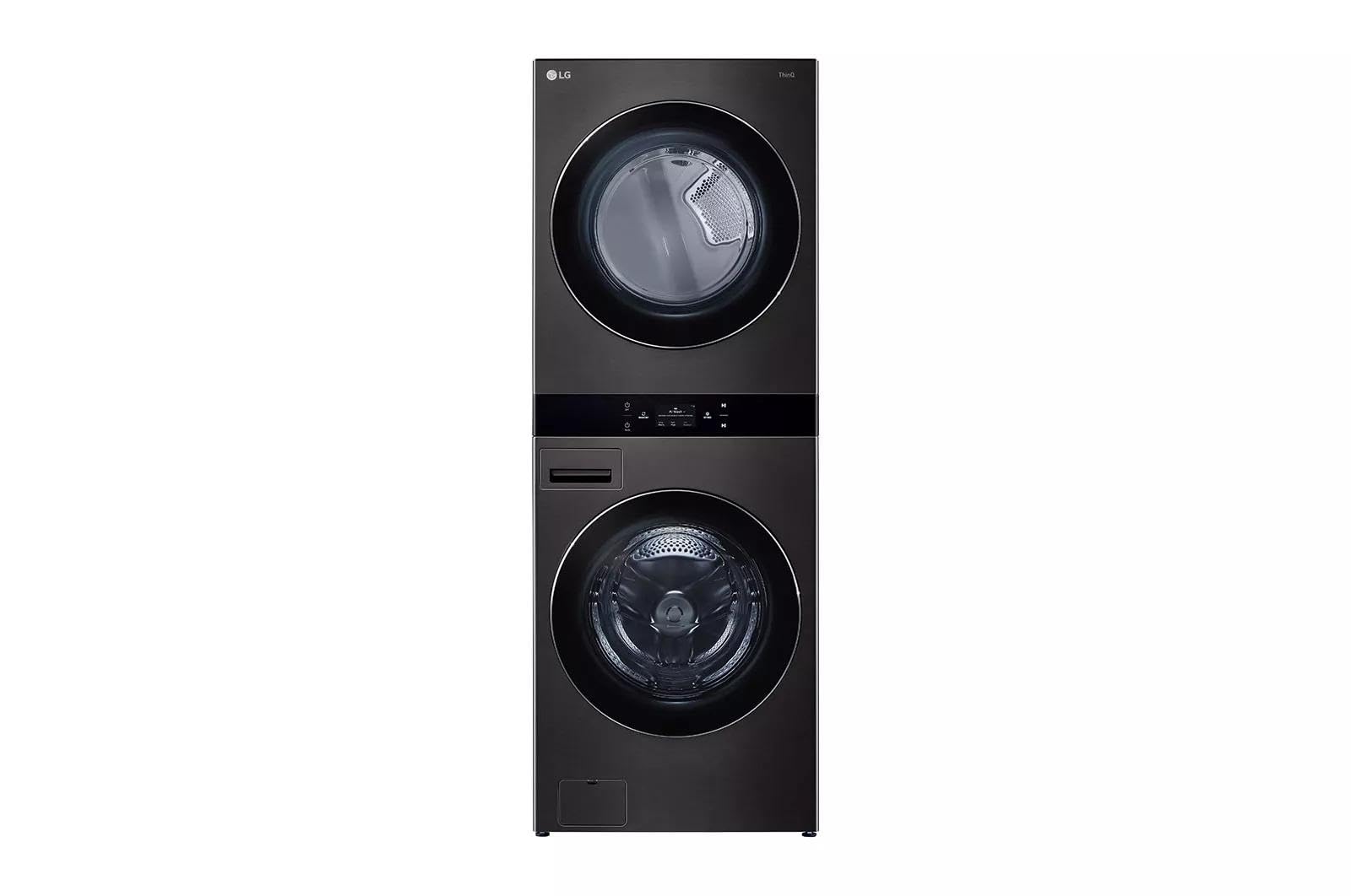 LG WKEX300HBA Single Unit Front Load WashTower™w. Center Control® 5.0 cu.ft. Washer & 7.4 cu.ft. Electric Dryer