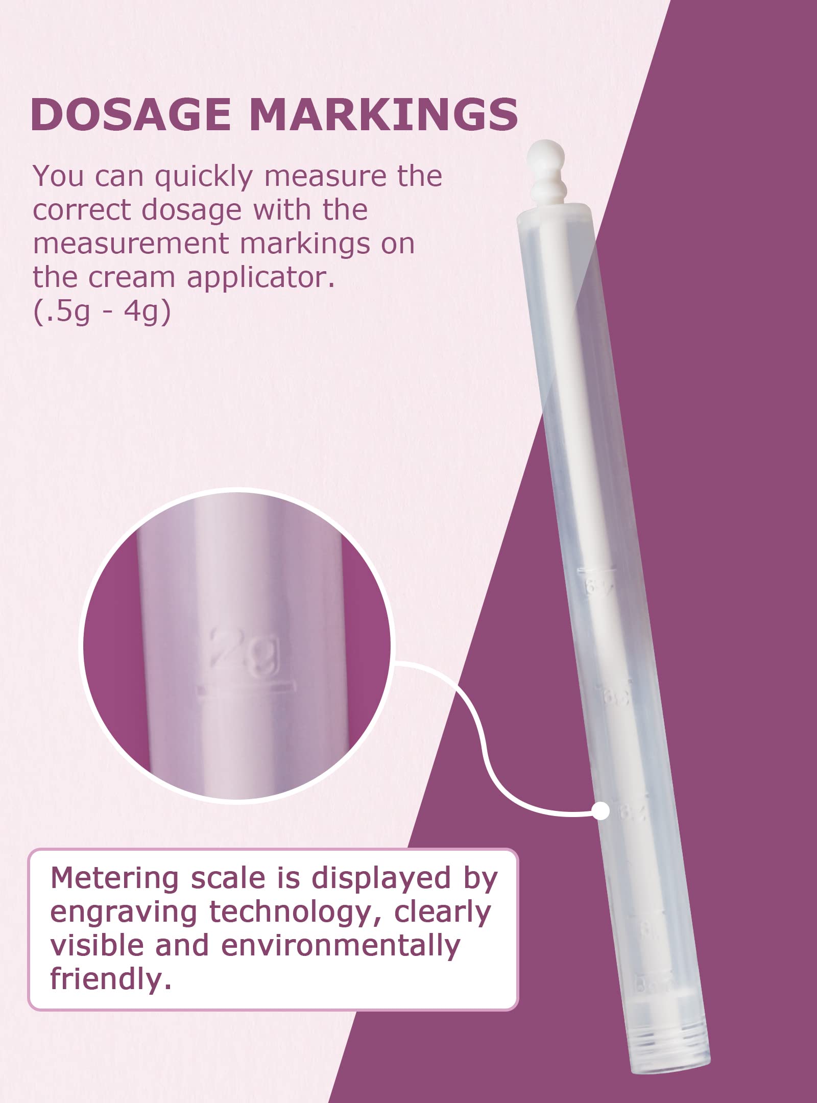 Disposable Vagin-ial Cream Applicators Dosage Fit to Most Lub-RIC-Ants, Cream, or Gels-Not for Old Applicators(old-20 Packs)