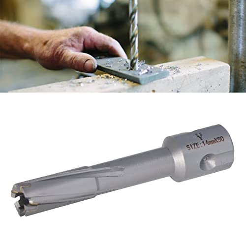 Hollow Core Bit, 50mm Depth Precise Annular Cutter 40CR Carbide for Cast Iron(0.55in)