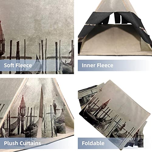 RATGDN Small Pet Hideout Boats Venice Italy Gondola Lagoon Hamster House Guinea Pig Playhouse for Dwarf Rabbits Hedgehogs Chinchillas