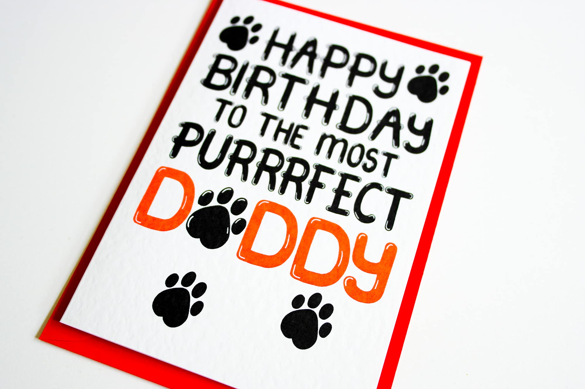 Happy Birthday Card From The Cat, To The Most Purrrfect Daddy For Cat Lover Dad