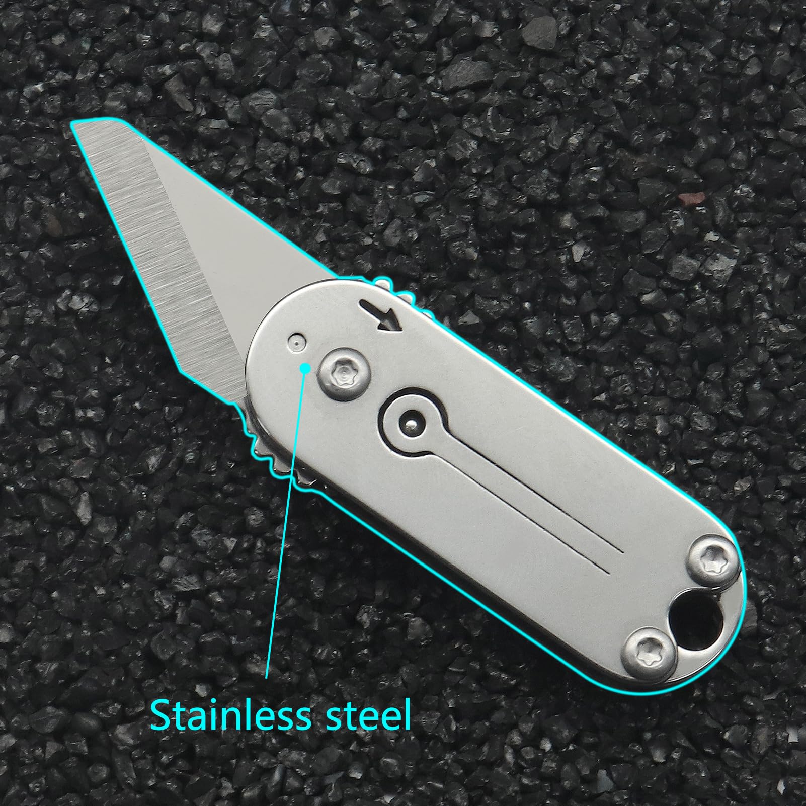 PJYTAC Mini Pocket Knife for Every Day Carry, Fathers Day Gift Stainless Steel Portable Small Open Box Knife EDC Tool