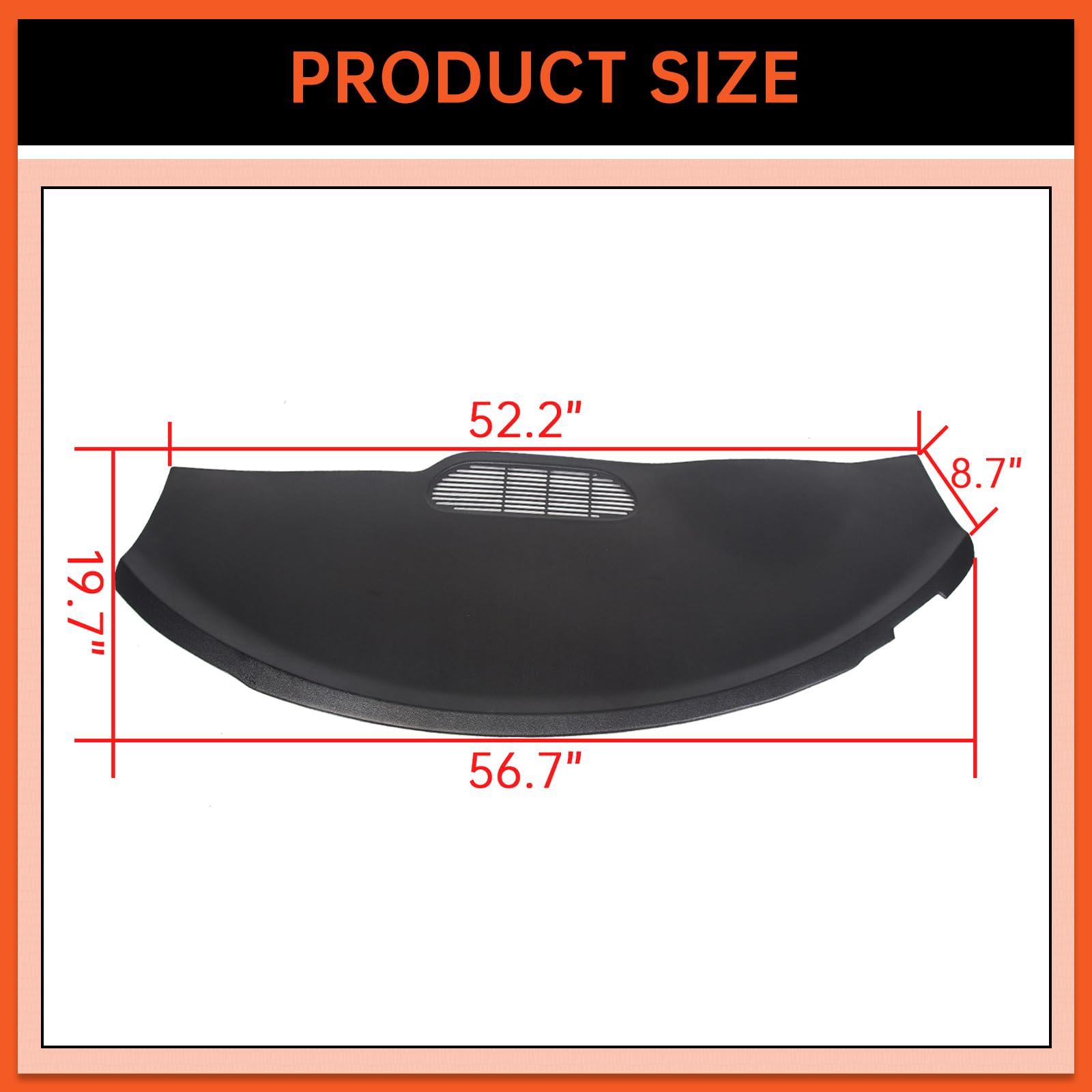 ECOTRIC Dash Cover Cap Compatible with 1997-2002 Camaro/Pontiac Firebird Dashboard Cover Bezel Overlay Black