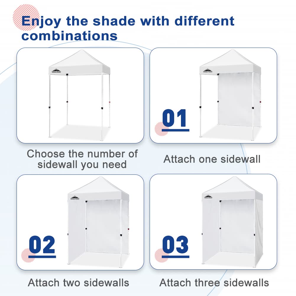 EAGLE PEAK Sunwall/Sidewall for 5x5 ft Straight Leg Canopy only, 1 Sidewall, White