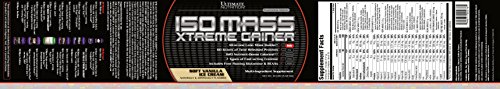 Ultimate Nutrition ISO Mass Xtreme Gainer, Weight Gainer Protein Powder with Creatine, 60 Grams of Protein, Whey Isolate Protein Powder for Lean Muscle Gain, 10 LBS with 30 Servings, Vanilla Ice Cream