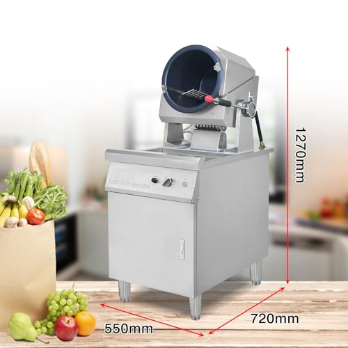 Koalalko Automatic Cooker with water spray,Automatic 360° Stir Fry Cooker,Automatic Cooking Machine,Drum Type Stir Frying Machine,Auto Cooking Wok Fried Machine (Propane, Floorstanding)