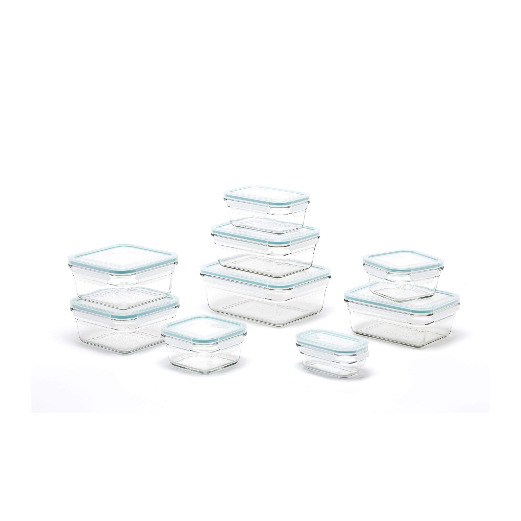 GLASSLOCK Oven and Microwave Safe Glass Food Storage Containers 18 Piece Set