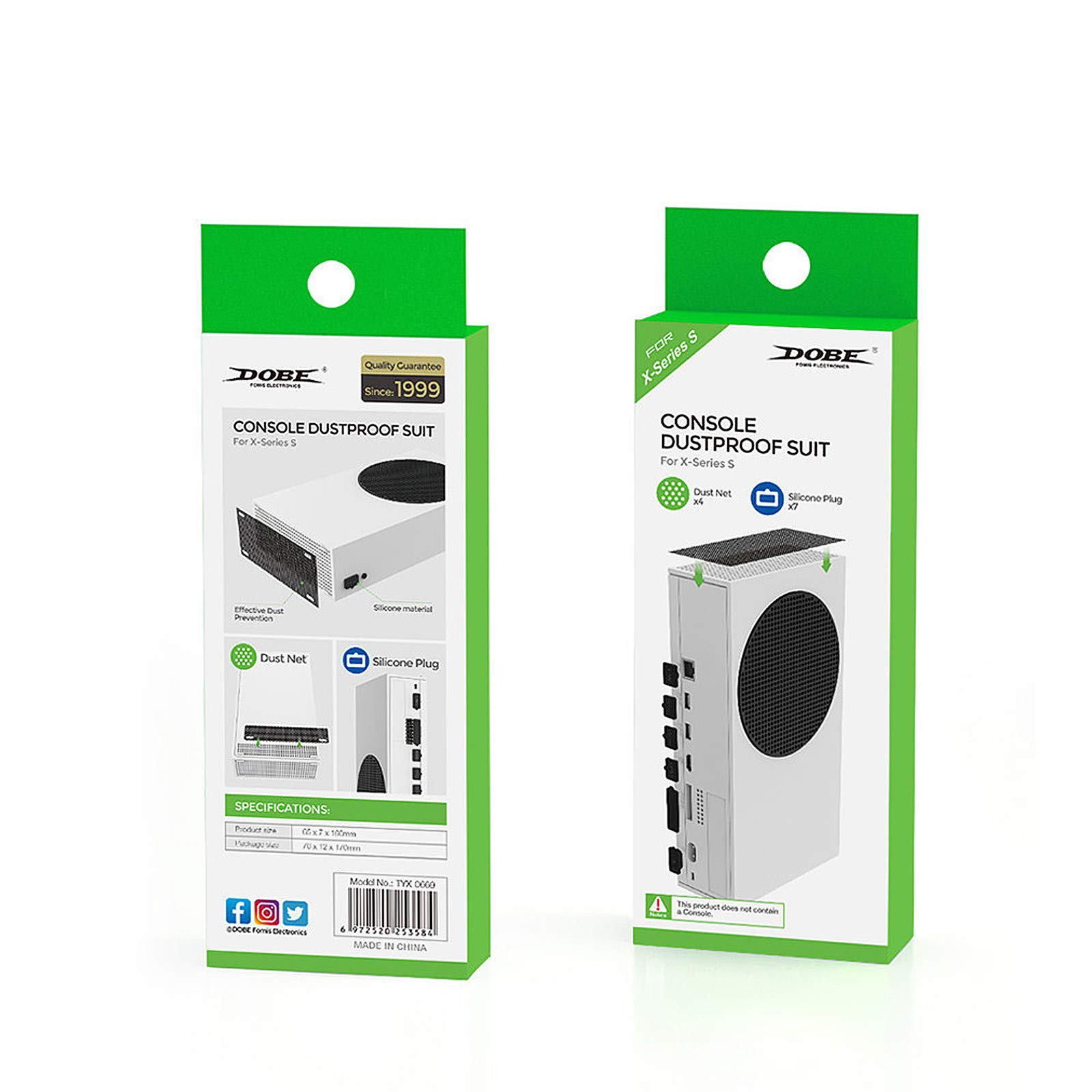 ECHZOVE Dust Plugs Compatible with Xbox Series S, Dust Filter Kit Compatible with Xbox Series S, Include 7 Silicone Series S Dust Protector and 4 PVC Series S Mesh Filter Covers