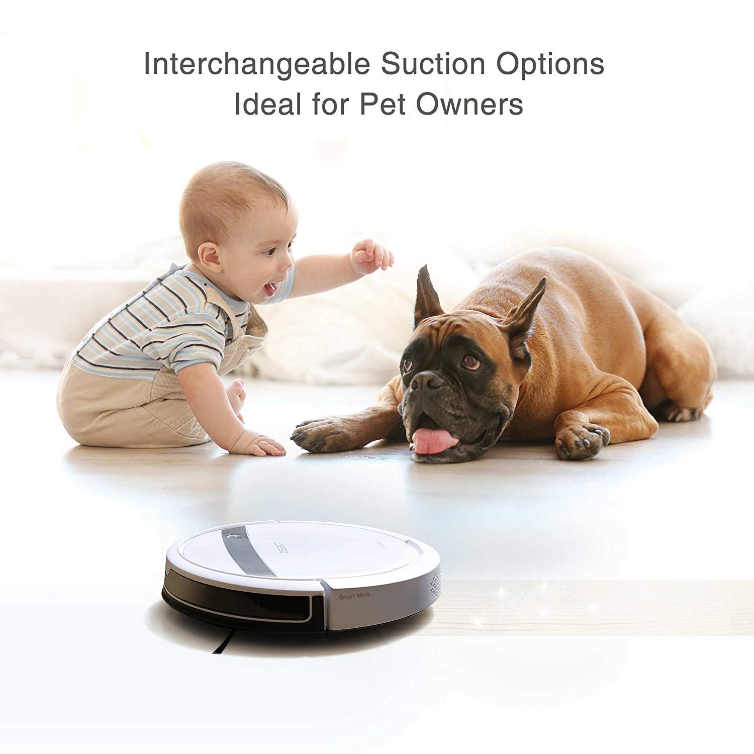 ECOVACS DEEBOT M88 Robotic Vacuum Cleaner for Pet Hair, Carpet and Bare Floors, Wifi Connected, Compatible with Alexa (Renewed)