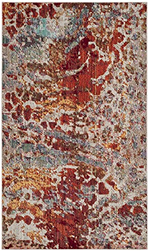 SAFAVIEH Valencia Collection Accent Rug - 3' x 5', Multi, Boho Chic Distressed Design, Non-Shedding & Easy Care, Ideal for High Traffic Areas in Entryway, Living Room, Bedroom (VAL218K)