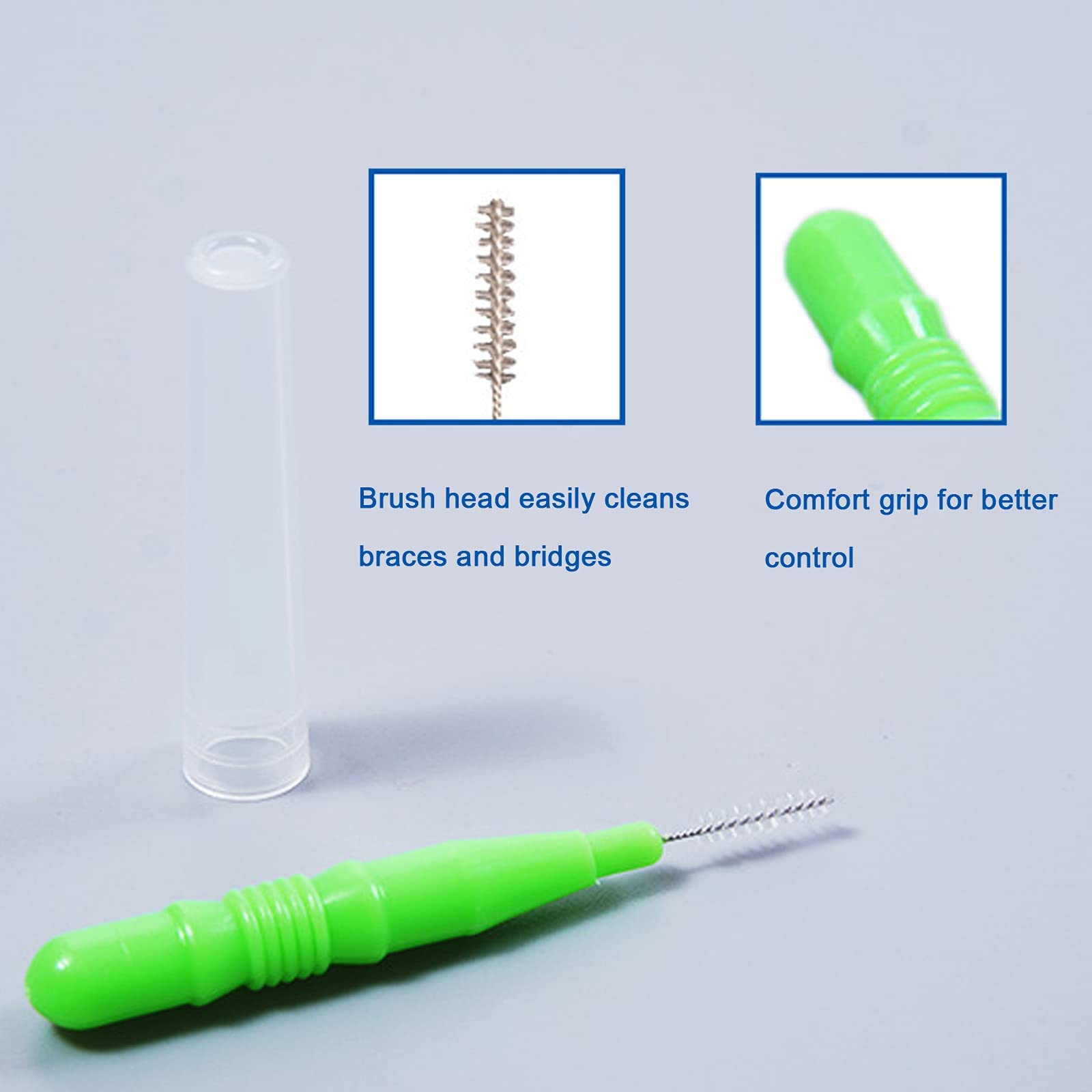 Interdental Brushes, Dental Tooth Flossing Head, Toothpicks Dental Floss Stick Teeth Braces Brush Tooth Cleaning Tools 42 Pcs