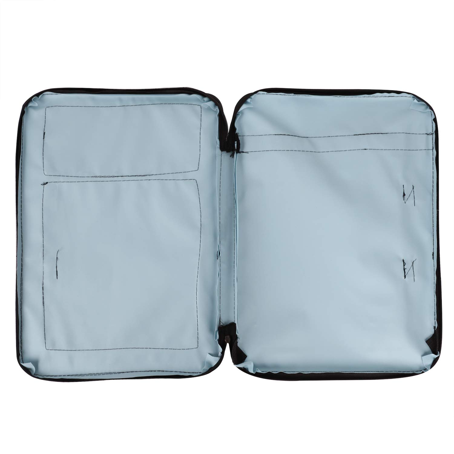 Water-Resistant Art Portfolio Bag Artboard Carrying Case Paint Drawing Sketch Pad Handheld Backpack Sketching Painting Pigment Storage Bag (Light Blue)