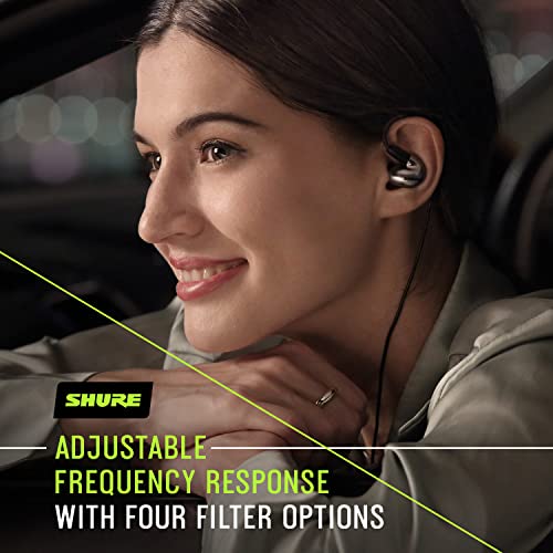 Shure SE846 PRO Gen 2 Wired Sound Isolating Earphones, Secure in-Ear Earbuds, High-End Professional Sound, Hi-Def Four Drivers, Upgraded Sound Filters, Durable Quality, Customizable Frequency - Clear