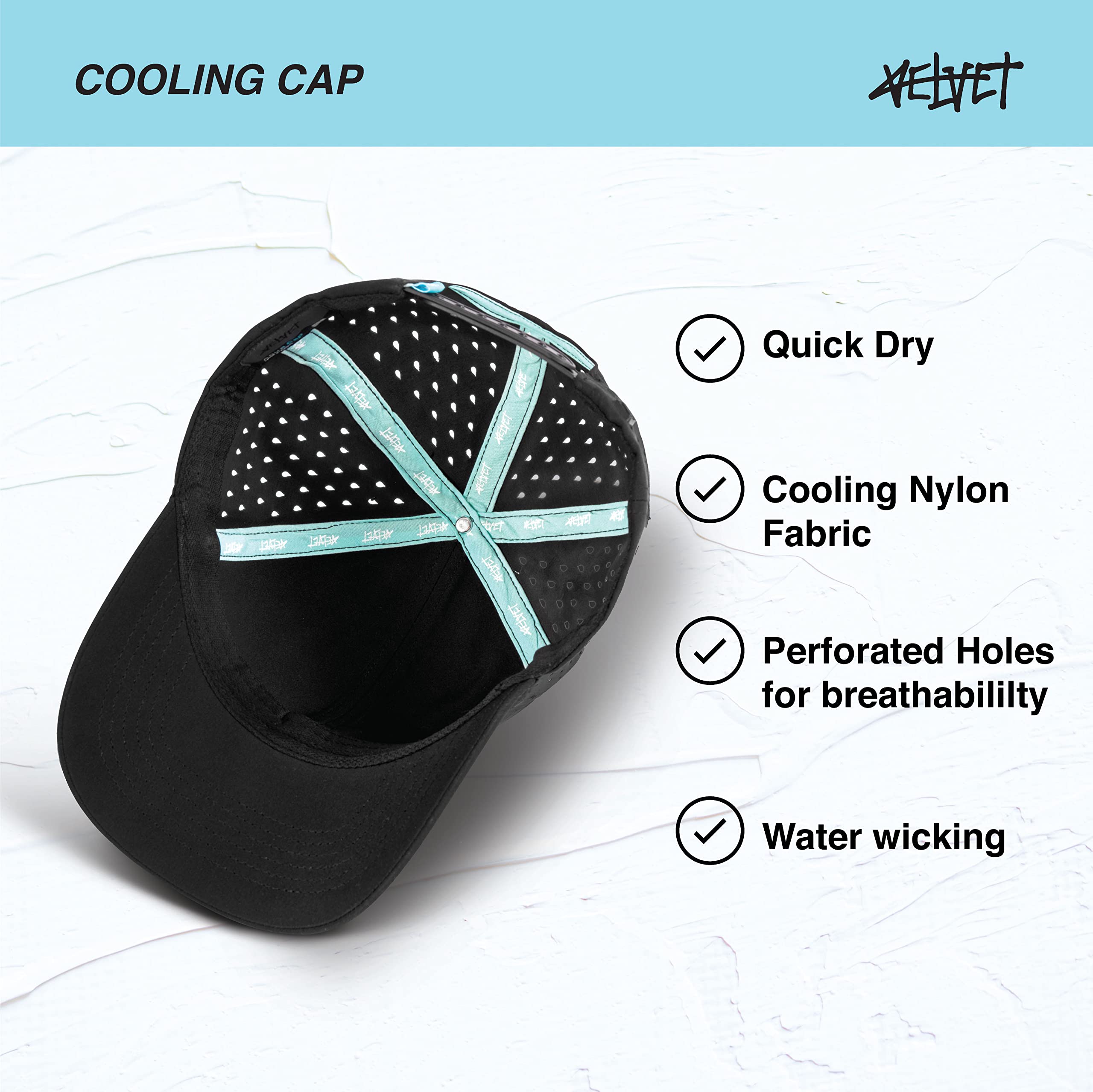 Hydro Waterproof 6-Panel Sports Hat, Floating Performance Snapback Cap. Water-Resistant Baseball Hat for Surf, Boat, Golf, Everyday use with Sweat Resistant Band. One Size Fits All, Unisex Gray